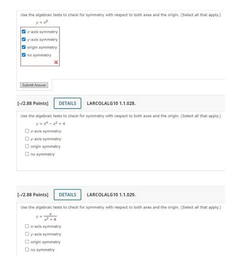 [answered] Use The Algebraic Tests To Check For Symmetry With Respect Kunduz