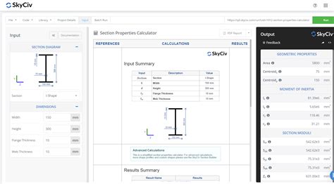 Moment Of Inertia And Centroid Calculator Quick Design Calculators Skyciv Feature Requests
