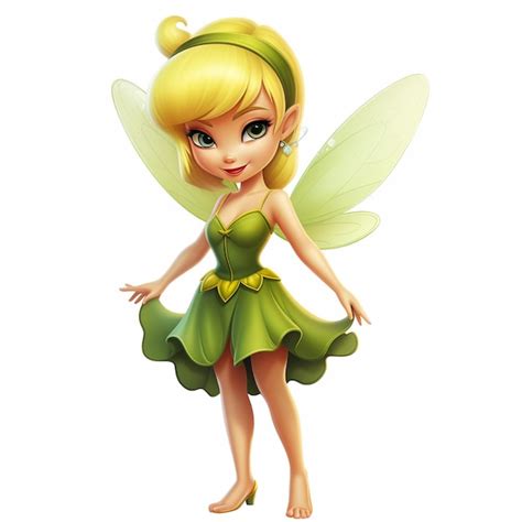 Premium Photo Tinkerbell Fairy Cute Young Girl Chibi Cartoon