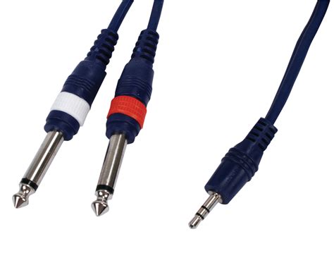 Instrument Cable Stereo Mini Jack 2x Mono Jack 150 M Djmania