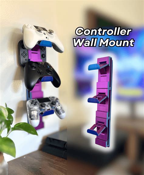 Wall Mounted Controller Holder Print In Place Folding Bracket 3d Model By Forgecore On Thangs