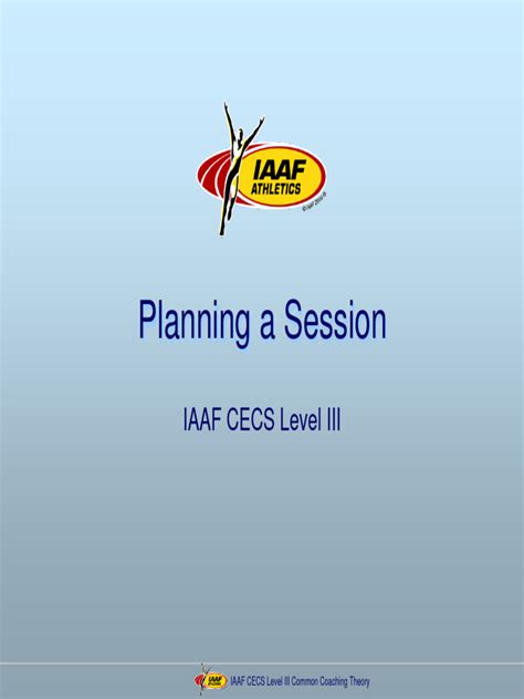 24 Cecs Level Iii Planning A Session Common Theory Pdf Physical Fitness Aerobic Exercise