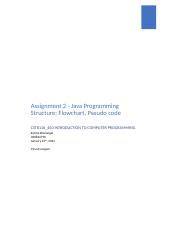 Assignment 2 Intro To Comp Programming Docx Assignment 2 Java