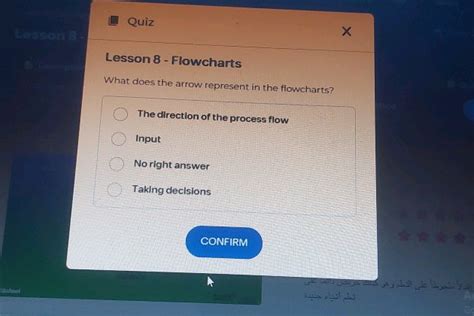 Quiz Lesson 8 Flowcharts What Does The Arrow StudyX