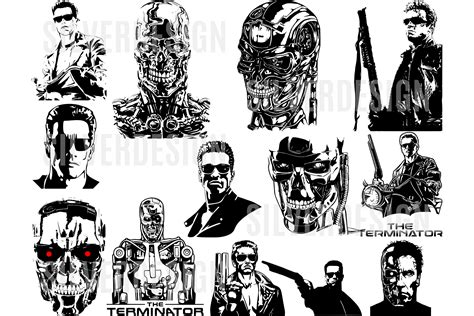 Terminator Svg Cut File Bundle Cricut Scifi Svg Skynet Etsy Australia