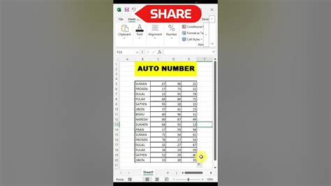 Auto Number Entry In Excel Exceltricks Randbetween Msofficeprofessional Exceltutorial