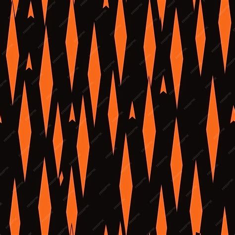 Premium Vector An Orange And Black Pattern With Triangles On It