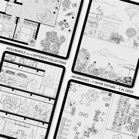 Procreate Architecture Collection Mega Bundle Toffu Co