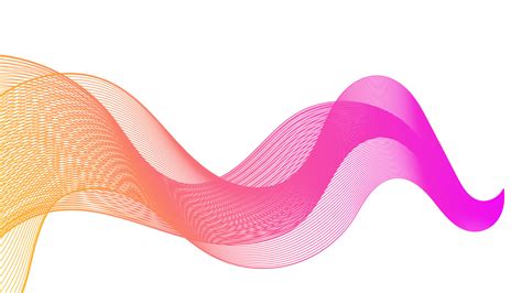Abstract Backdrop With Colorful Wave Gradient Lines On White Background