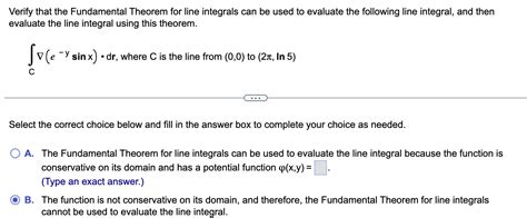 Solved Verify That The Fundamental Theorem For Line Chegg