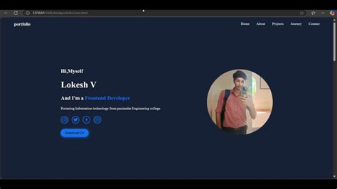Lokesh V On Linkedin 25dayschallenge Portfolio Frontenddevelopment Html Css Javascript