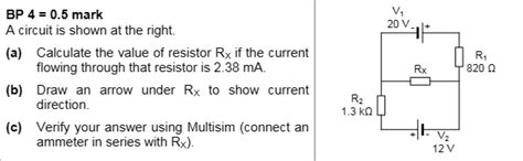 solved bp 4 0 5 ﻿marka circuit is shown at the right a
