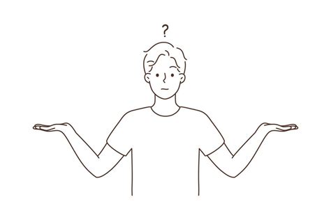 Confused Man With Hands As Scales Doubt About Choice Frustrated Male