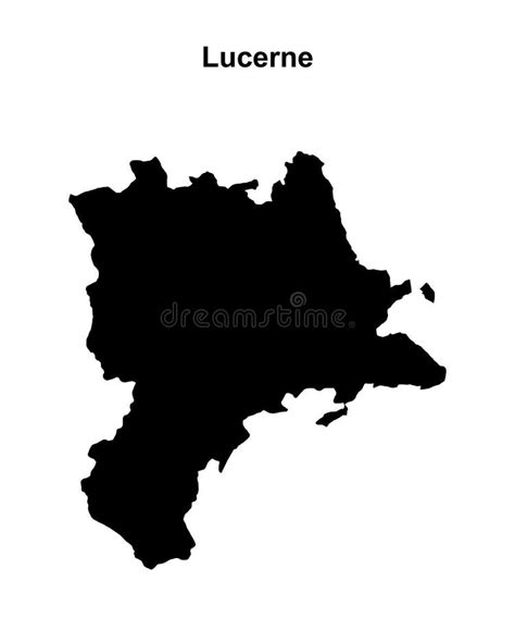 Lucerne Outline Map Stock Vector Illustration Of Tourism 360655679
