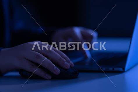 Keyboard Clicking Text Content Creation Data Entry Concept Close Up Of A Gab Of A Saudi