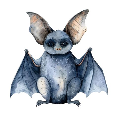 Premium Vector Cute Bat Vector Illustration In Watercolour Style