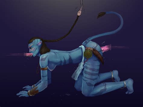 Rule 34 Blue Skin Fucking Machine James Camerons Avatar Navi Spitroast Tail Yellow Eyes
