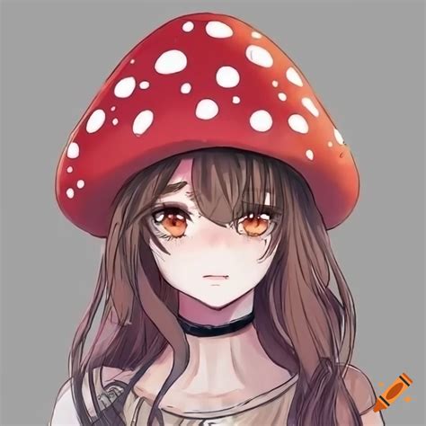 Anime Mushroom Girl Drawing