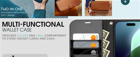 Ocase For Iphone 17 Detachable Wallet Case With Card Holder