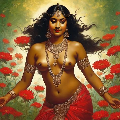 Rule 34 Ai Generated Belly Black Hair Bracelet Breasts Curly Hair Curvy Dancing Dark Skinned