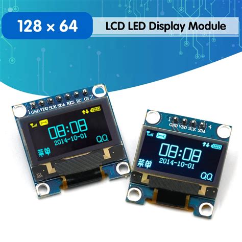 white blue color 128x64 oled lcd led display module for arduino 0 96 i2c iic serial new original