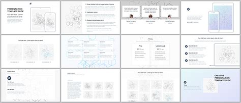 최소한의 프리젠테이션 포트폴리오 템플릿 흰색에 파란색 요소입니다 책자 커버 벡터 디자인입니다 전단지 전단지 브로셔 리포트