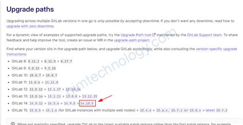 [gitlab] upgrading from major version 14 to major version 15 nimtechnology
