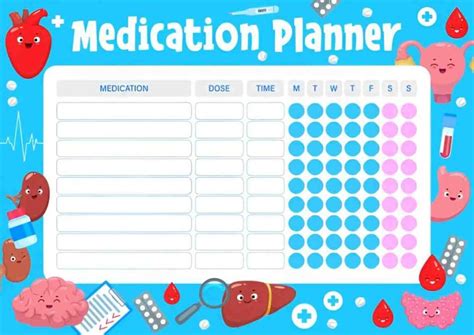 Free Excel Template Download Medication Chart Planner The Fox Click Free Tools And Resources