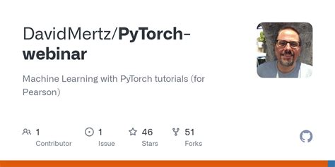 GitHub DavidMertz PyTorch Webinar Machine Learning With PyTorch Tutorials For Pearson