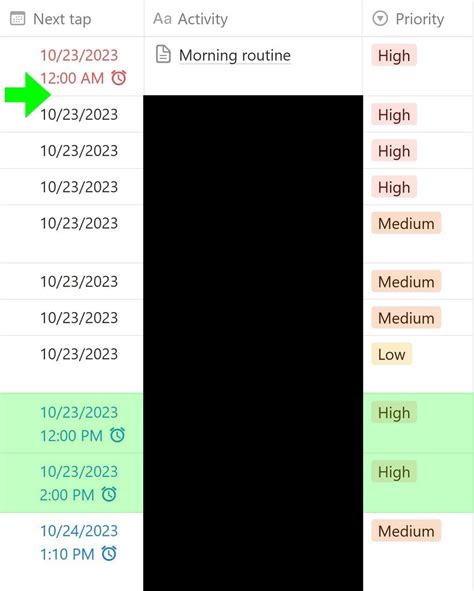 how to have date properties with time list before date properties