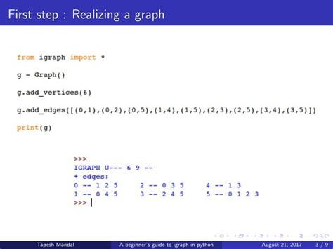 A Beginners Guide To Igraph In Python Ppt