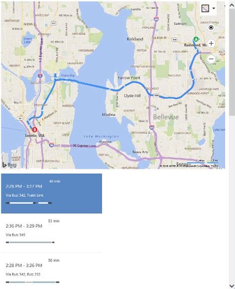 Calculate Transit Directions Bing Maps Microsoft Learn