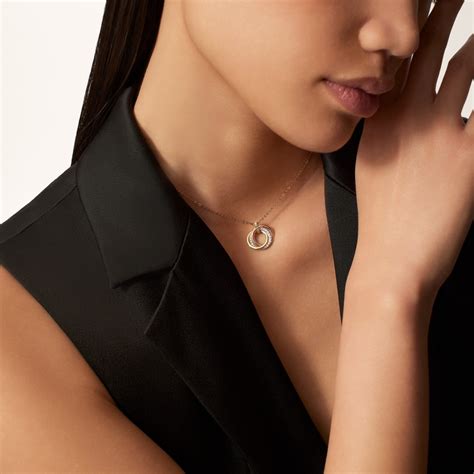 Trinity Pendant Small Model Half Paved