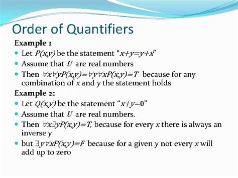 Nested Quantifiers Nested Quantifiers Needed To Express Statements