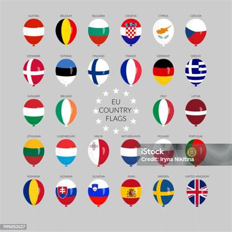 Eu 국가 플래그 기에 대한 스톡 벡터 아트 및 기타 이미지 기 이탈리아 풍선 Istock