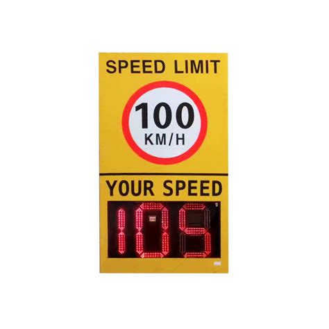 Solar Road Safety Warning Sign Traffic Vehicle Car Speed Detector Speed Gun Detection Led Radar