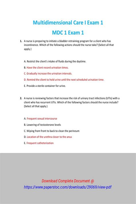 Multidimensional Care I Exam 1 Mdc 1 Exam 1 In 2024 Essay Writing Tips Exam Essay Writing
