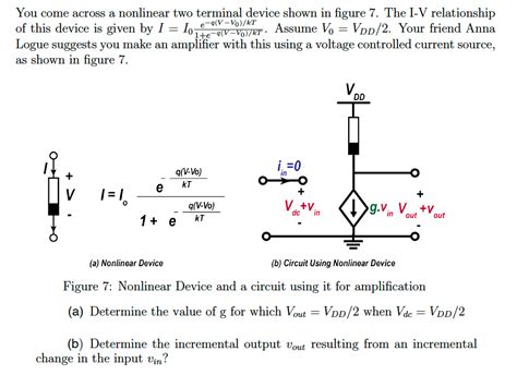 Solved You Come Across A Nonlinear Two Terminal Device Shown