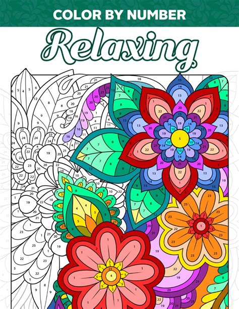 Color By Number Relaxing Coloring Book Of Beautiful