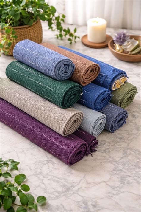 Handwoven Organic Cotton Yoga Mat Anti Slip 2x6 Ft Eco Friendly