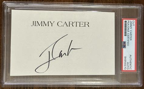 President Jimmy Carter Signed Cut Signature Psa Dna Coa Authentic