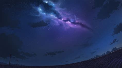 Koruijinobi Original Highres Cloud Grass Horizon Meteor Shower