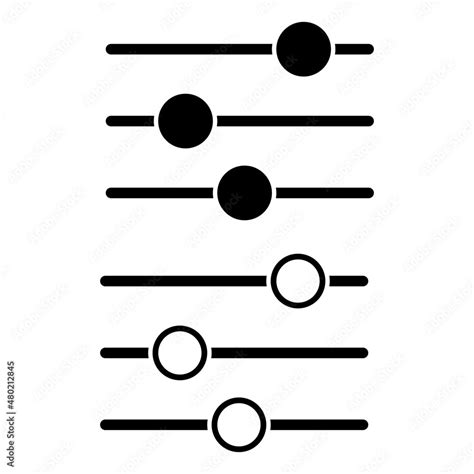 Adjustment Filter Control Button Icon Vector Equalizer Settings Control Icon Filter Settings