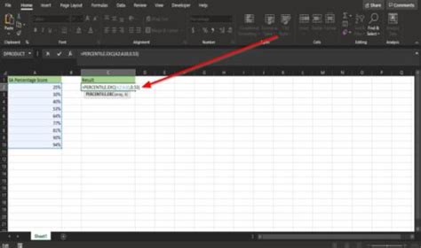 How To Use Percentileexc Function In Excel