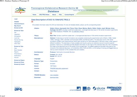 pdf surface runoff from arable land a homogenized data base of 726 rainfall simulation