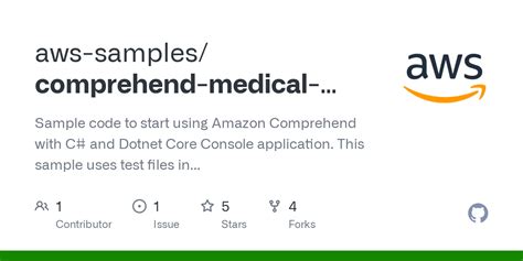github aws samples comprehend medical samples sample code to start