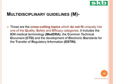 ICH Guidelines Q S E M PPTX