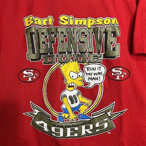 Nfl × The Simpsons × Vintage Bart Simpson San Francis Gem