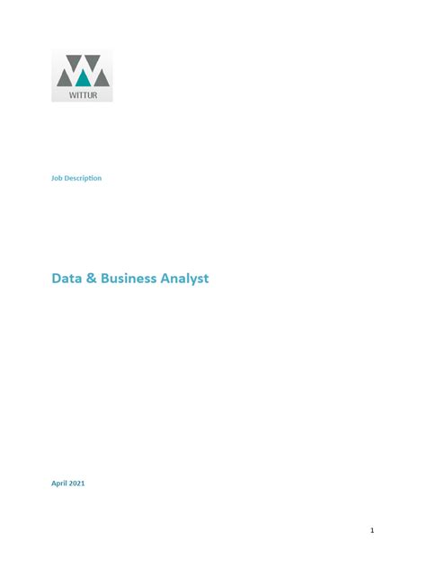 Data Analyst Jd Pdf Elevator Implementation