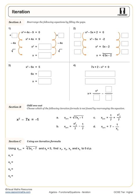 Iteration Worksheet Fun And Engaging Pdf Worksheets
